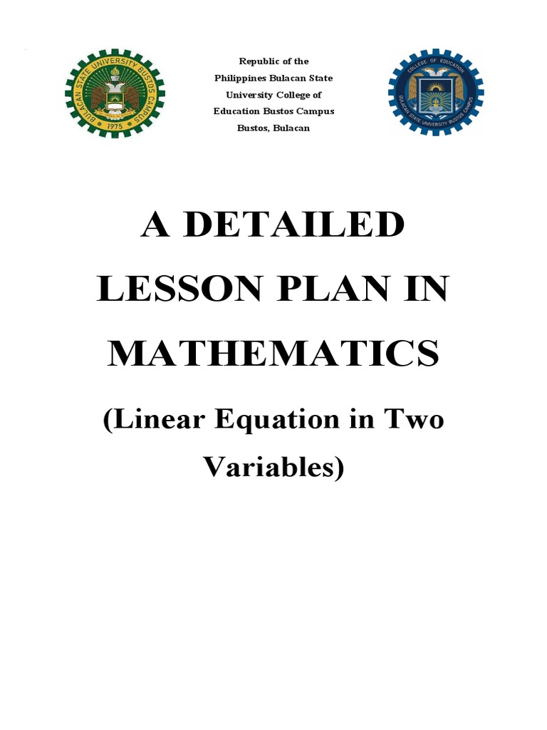 Lesson-plan-Linear Equation | PDF | Equations | Cartesian Coordinate System