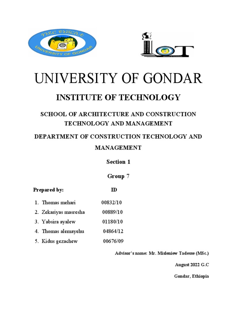 University of Gondar | PDF | Performance Indicator | Employment