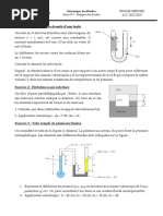 Statiques Des Fluides (Exercices Corrigés) | PDF | mesure de pression ...