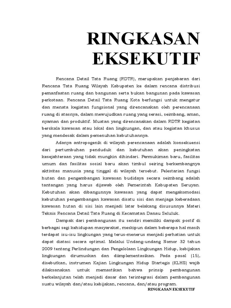 Ringkasan Eksekutif | PDF