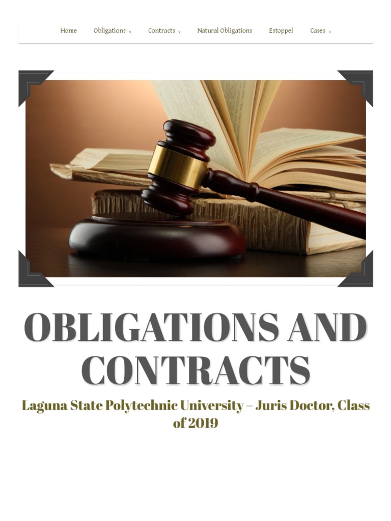 Chapter 5 Interpretation of Contracts - Obligations and Contracts | PDF ...