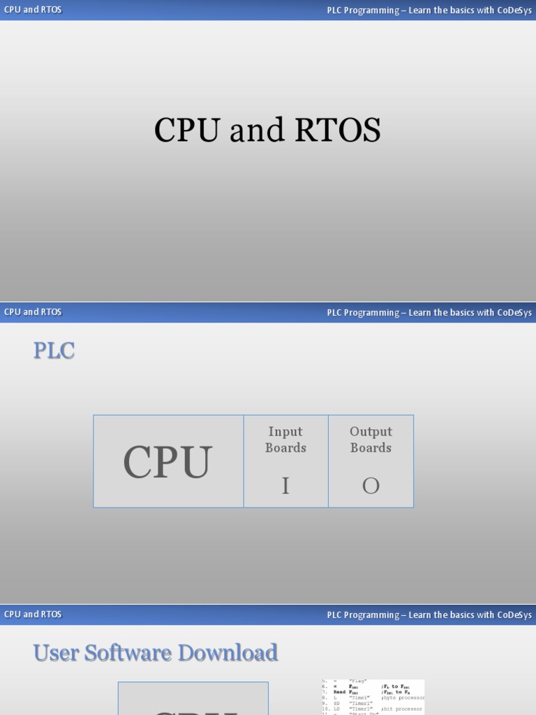 3 - CPU and RTOS - (FreeCourseWeb - Com) | PDF | Operating System | Programmable Logic Controller