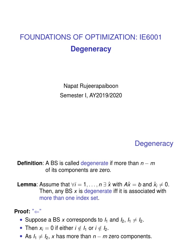 Degeneracy | PDF | Sequence | Mathematics