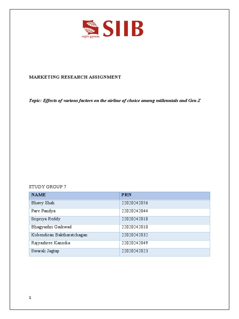 Marketing Research Assignment | PDF | Airlines | Low Cost Carrier