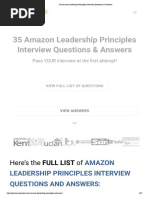Amazon Interview Questions by Leadership Principles | PDF | Leadership ...