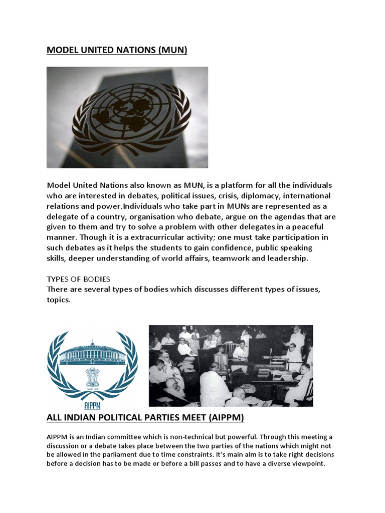 Model United Nations | PDF | United Nations | International Relations
