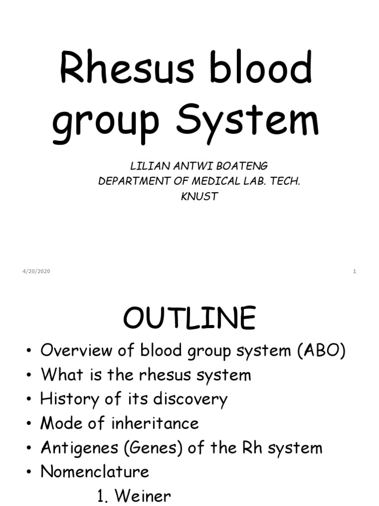 Rhesus System | PDF | Blood Type | Serology