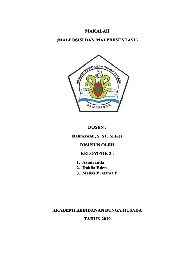 PDF Makalah Malposisi Dan Malpresentasi - Compress | PDF