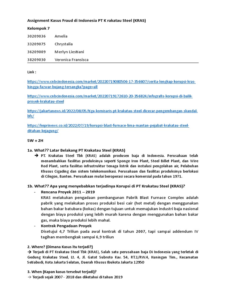 AF - Kasus Fraud Di Indonesia PT KRAS - KEL 7 | PDF