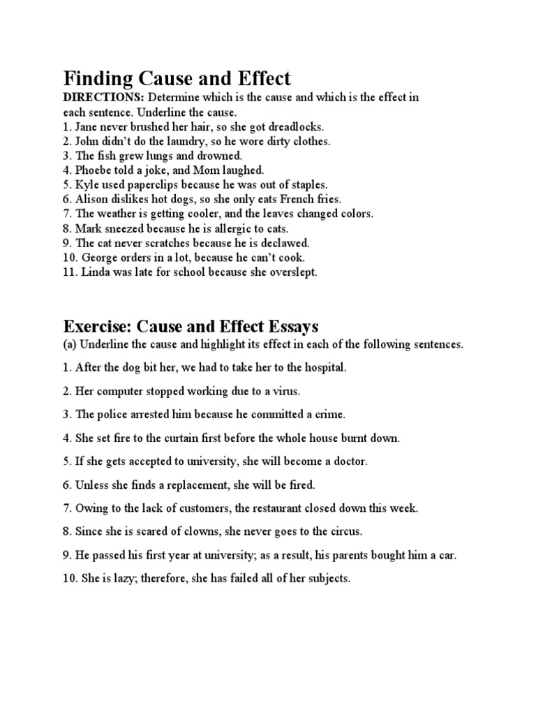 Finding Cause and Effect | PDF