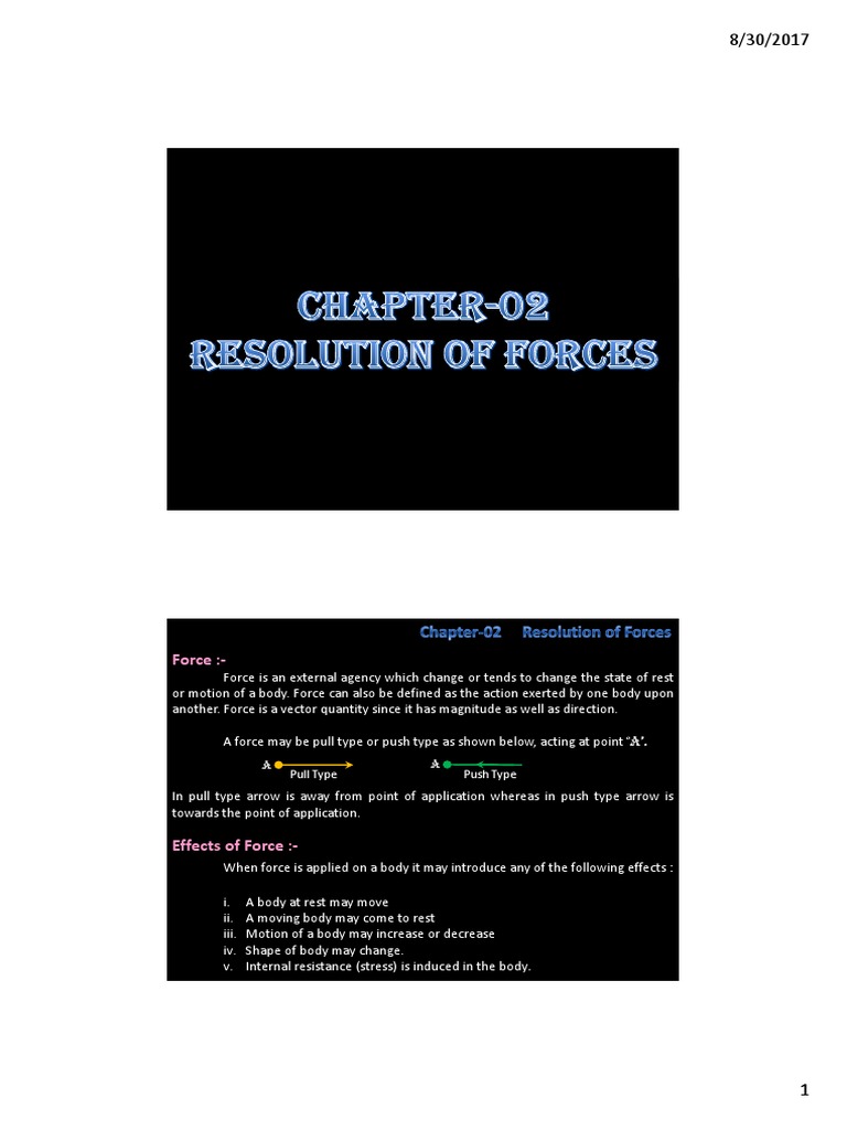 02 - Resolution of Forces | PDF | Force | Metrology