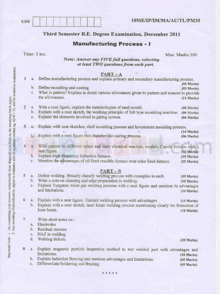 Manufacturing Process-1 | PDF