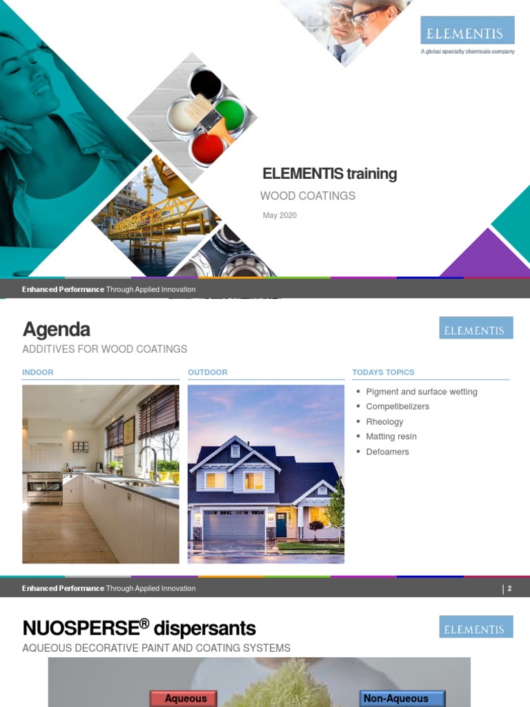 07 ELEMENTIS Wood Coatings | PDF | Paint | Wetting