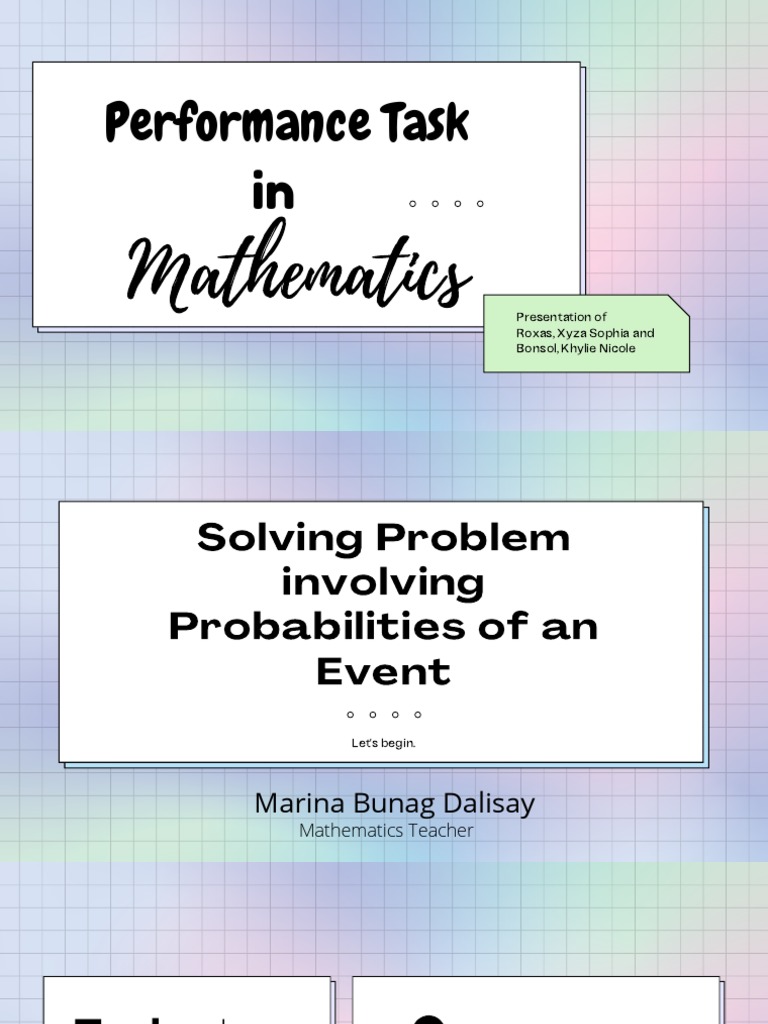 Solving Problems Involving Probabilities of An Event | PDF