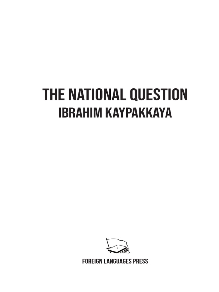 National Question - Kaypakkaya | PDF | Kurds | Bourgeoisie