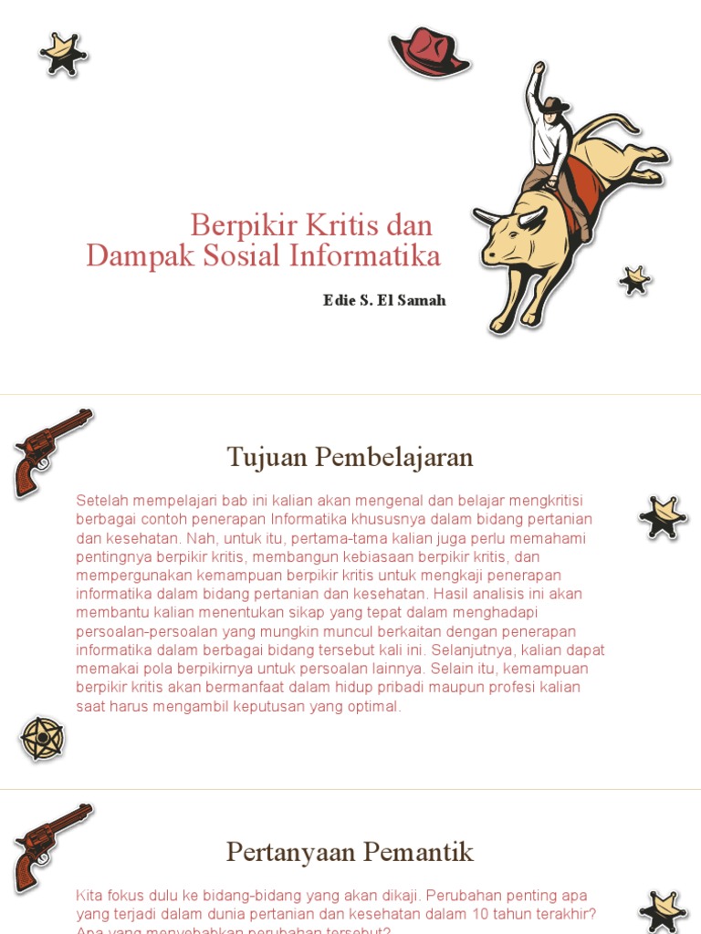 Berpikir Kritis dalam Dampak Sosial Informatika | PDF