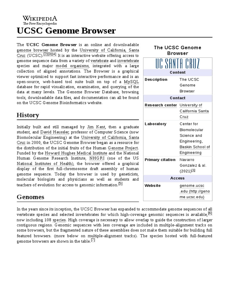 UCSC Genome Browser | PDF | Genetics | Bioinformatics