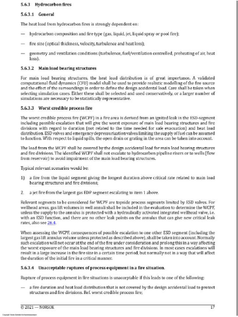 NORSOK S-001 Fire Integrity | PDF | Transparent Materials | Chemical Engineering