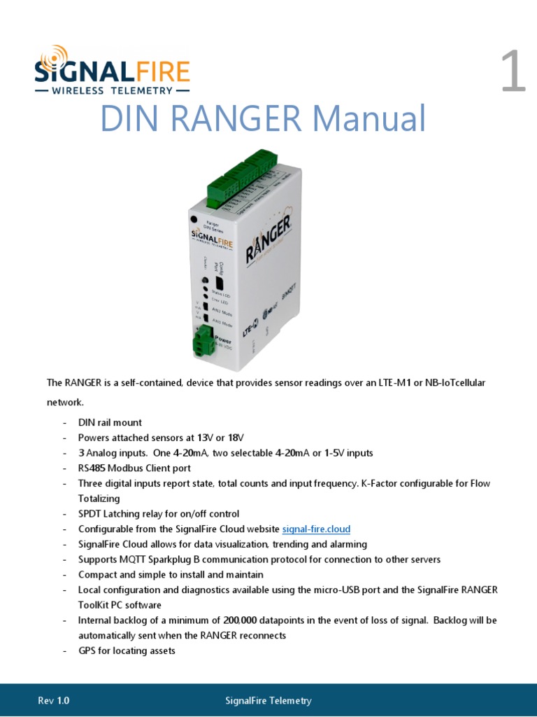 960 0106 01 SignalFire Din Mount Ranger Manual Rev 1 | Download Free ...