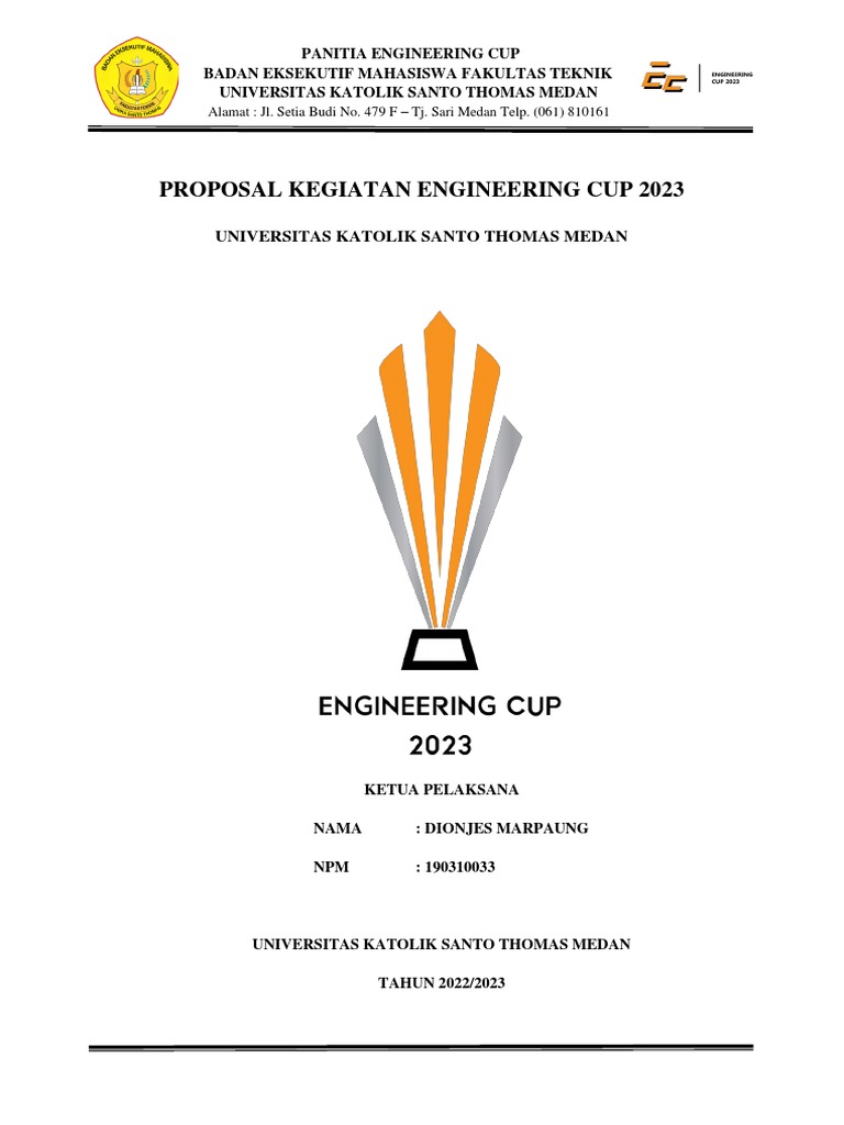 Engineering Cup 2023: Proposal Kegiatan | PDF