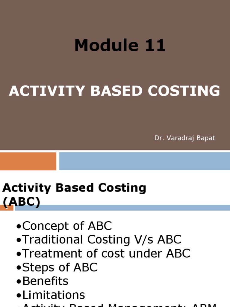 Module 11. Activity Based Costing | PDF | Economies | Financial Economics