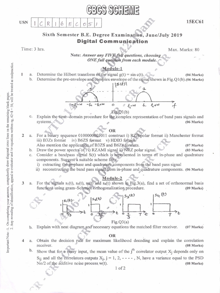 DC CBCS June 2019 Question Paper | PDF