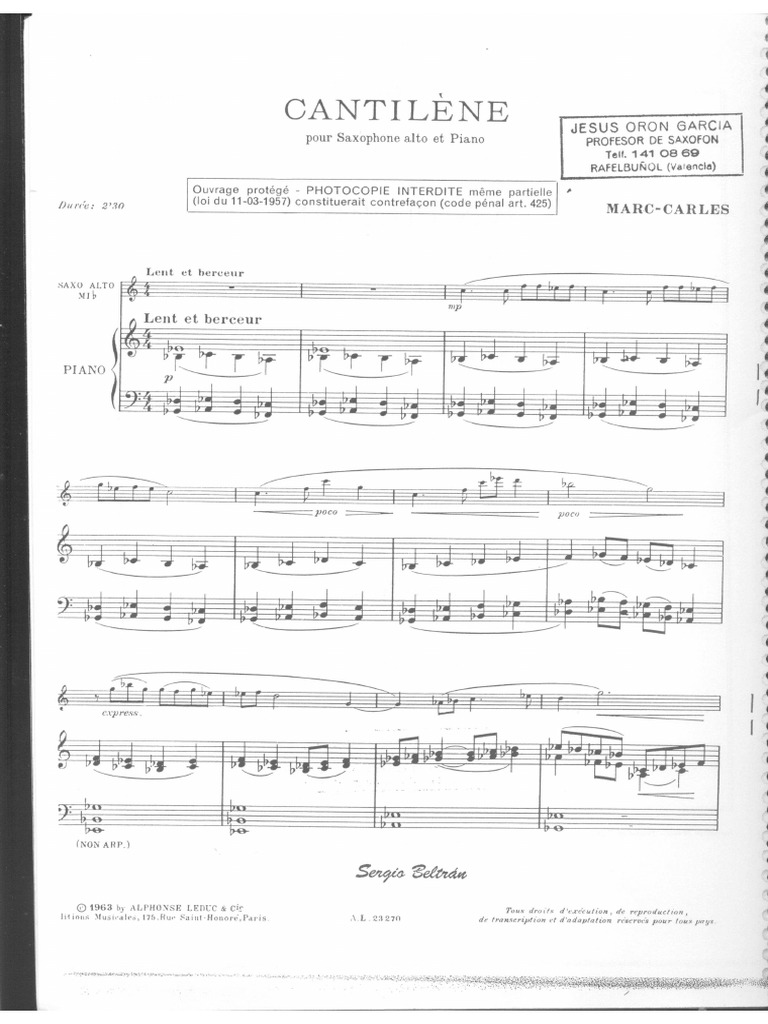 Cantilene Piano | PDF