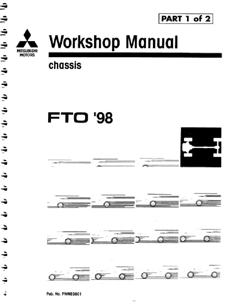 57 1998 Mitsubishi FTO Workshop Manual Volume 1 Suspension Chassis Body ...