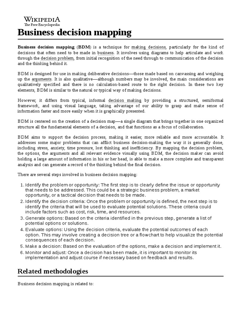Business Decision Mapping | PDF | Cognitive Science | Decision Making