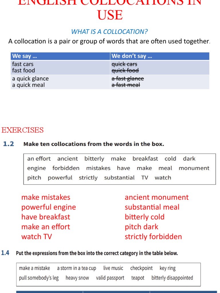 English Collocations in Use | PDF