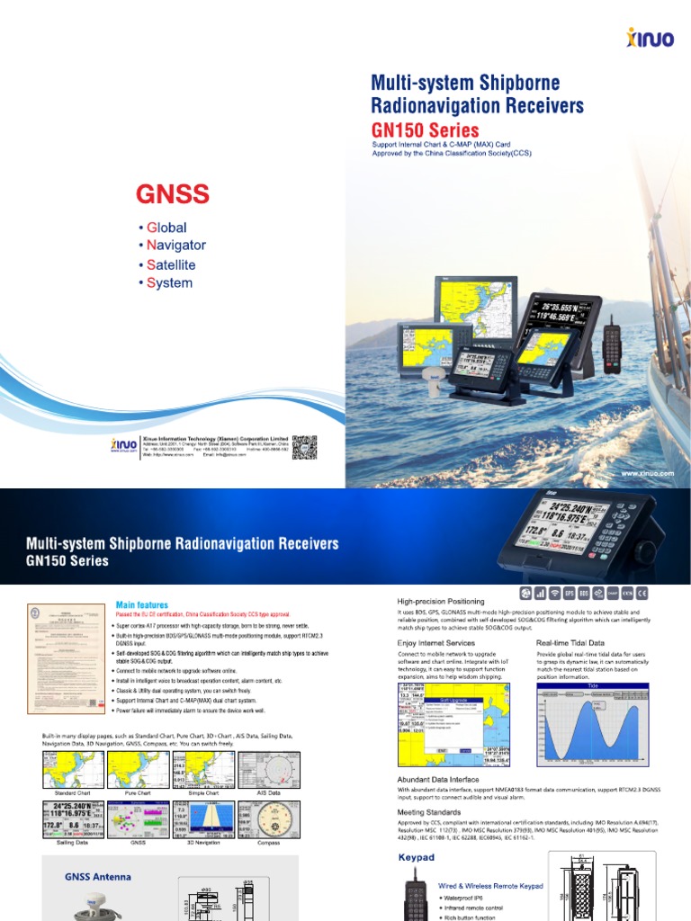 GN150 Multi-System Shipborne Radionavigation Receivers | PDF