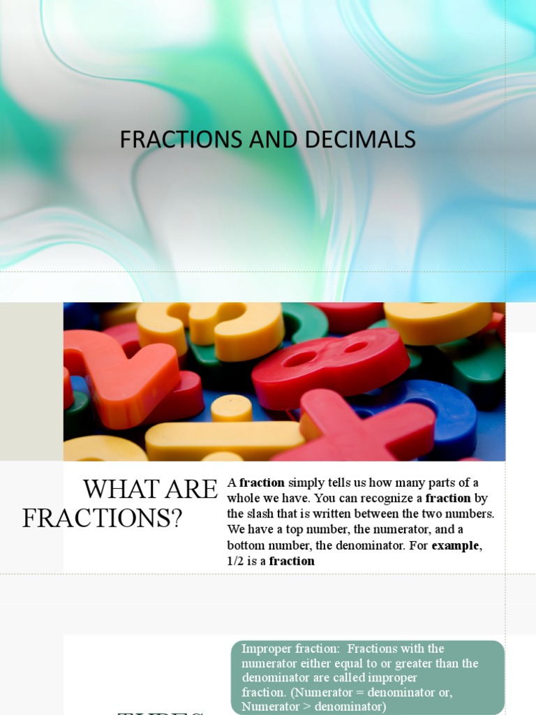 Fractions and Decimals | PDF | Division (Mathematics) | Naming Conventions