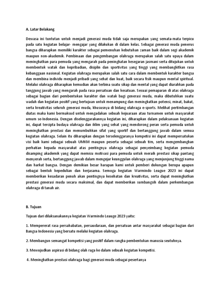 Proposal Mobile Legend | PDF