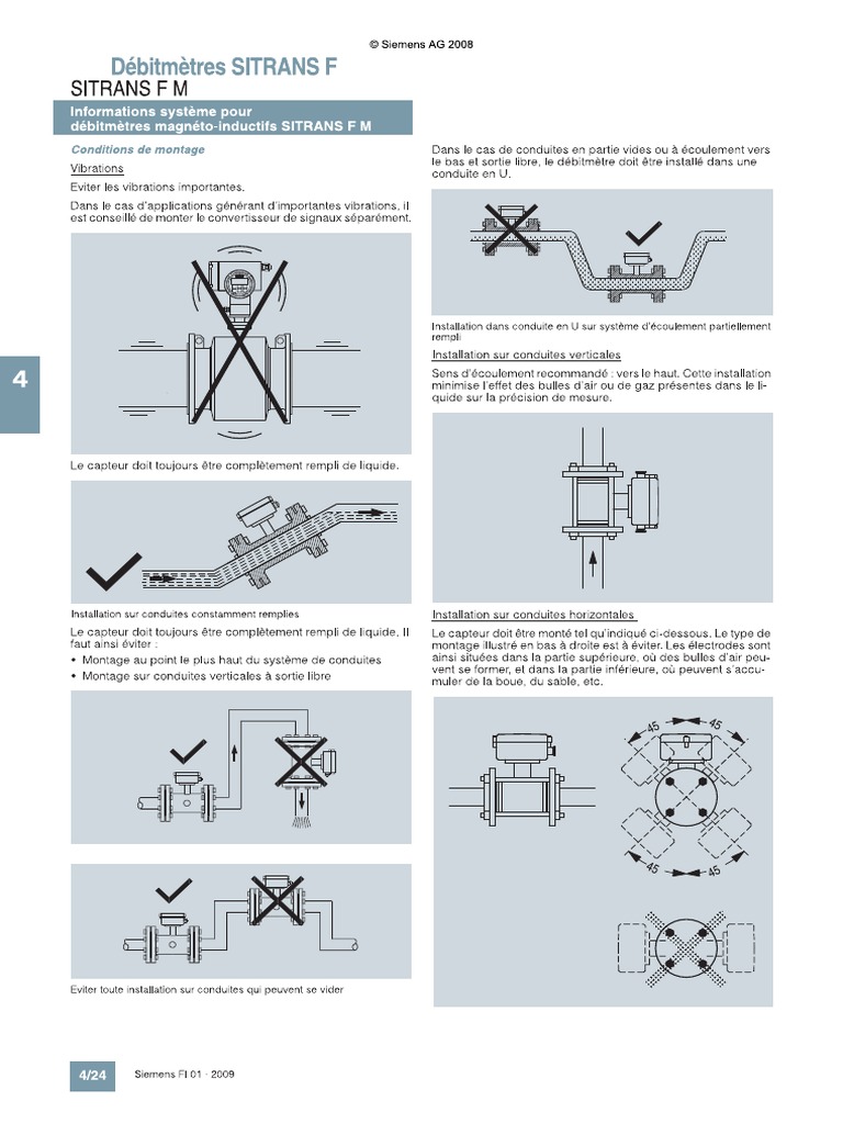 Debitmetre Siemens Mag 5100 DN 200 | PDF