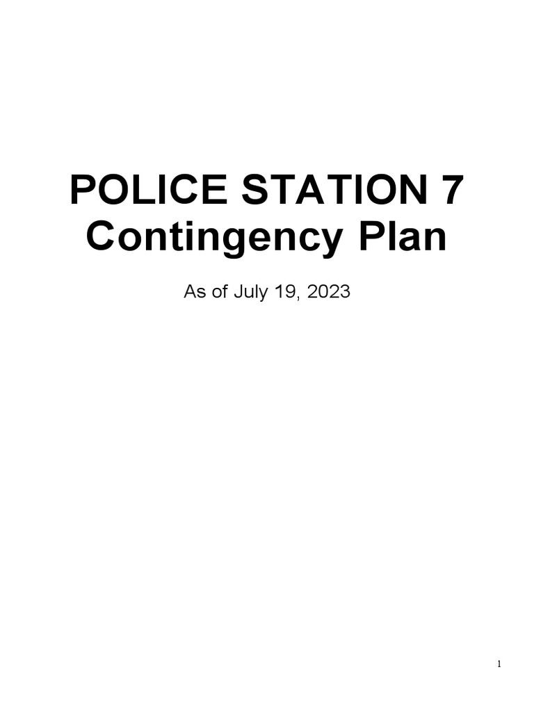 Ps7 Contingency Plan Compliance | PDF | Hazards | Incident Command System