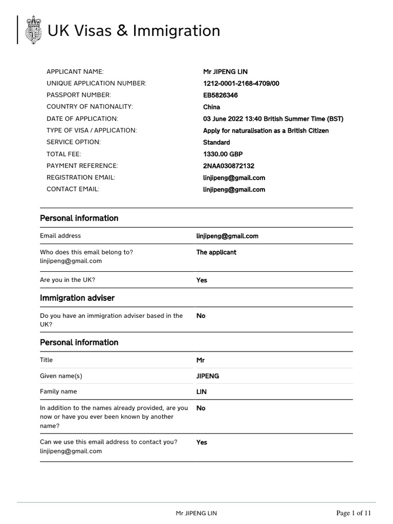 UK Visas & Immigration: Personal Information | PDF | Travel Visa | Nationality