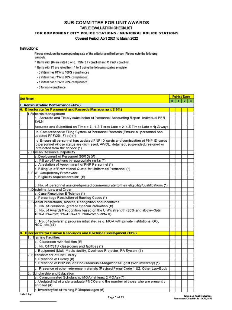 Psa Parameters For MPS | PDF