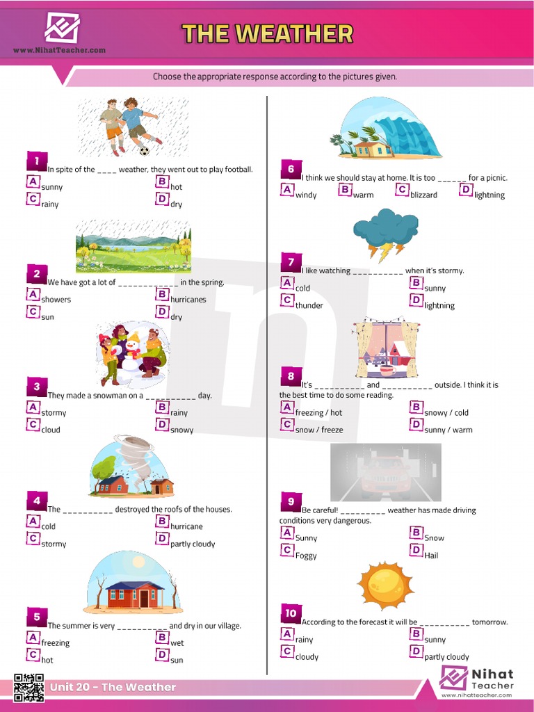 Unit 20 - The Weather Quiz | PDF
