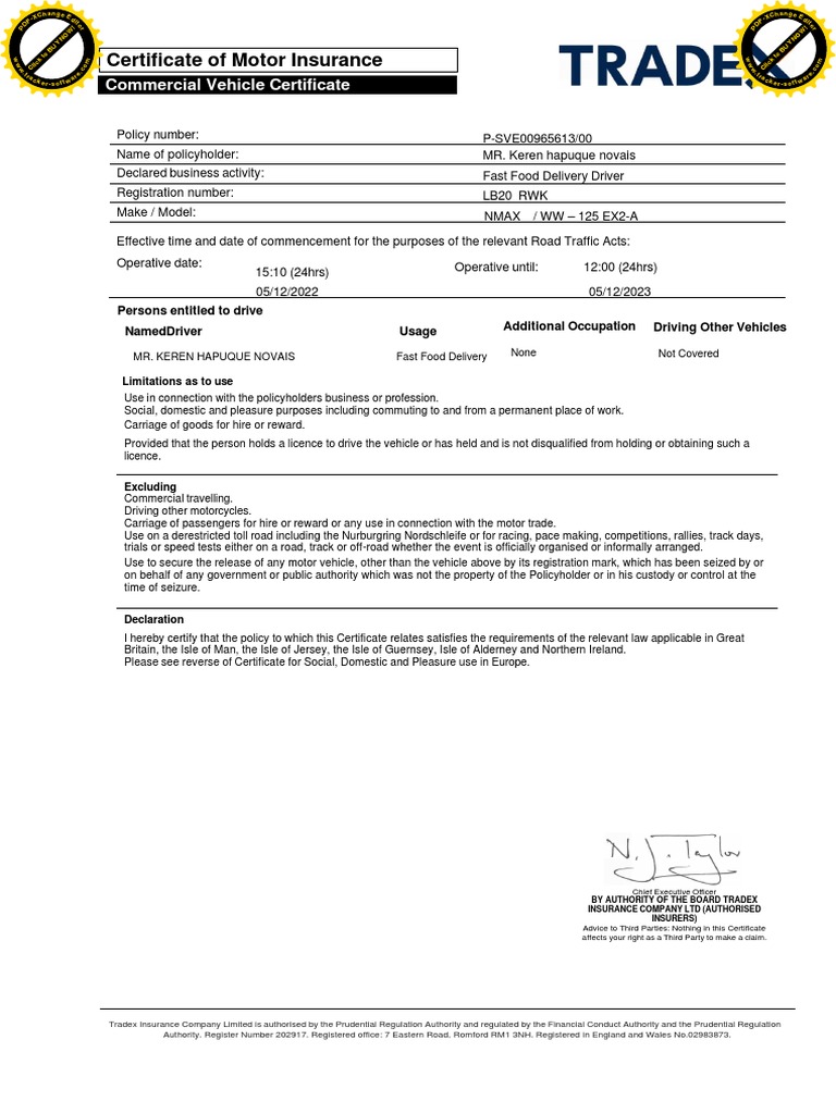 Insurance Italo | PDF | Vehicle Insurance | Transport