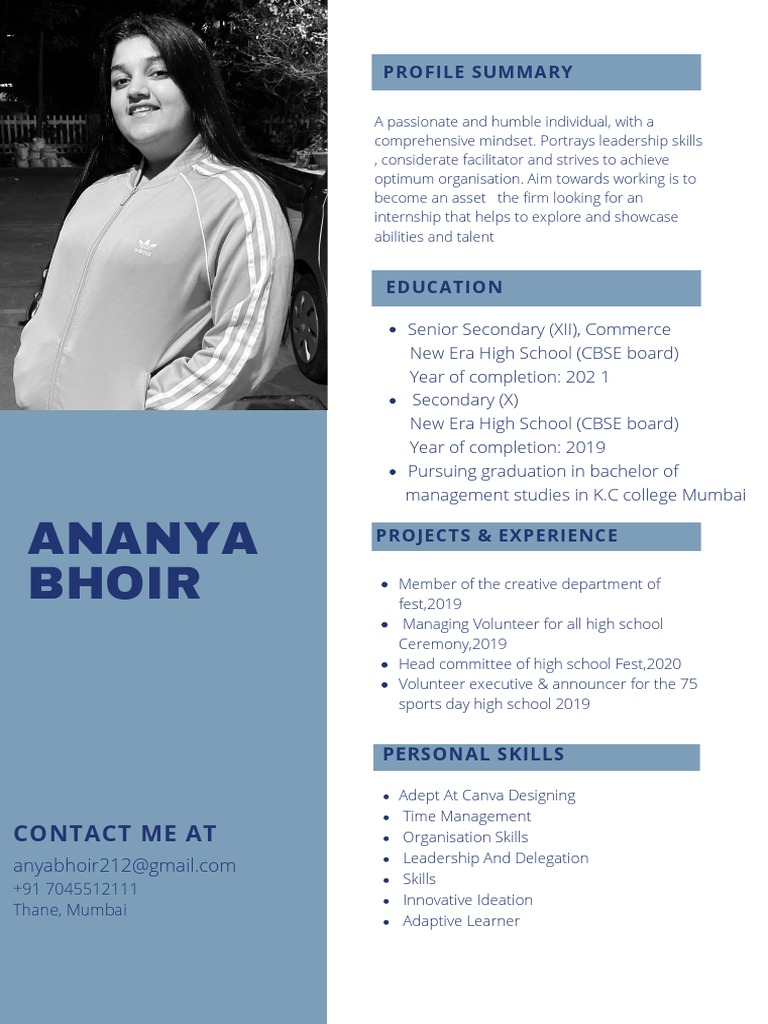CV Ananya | PDF