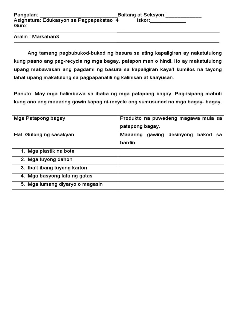 ESP4 Q3 Week 8LAS 2 Final | PDF