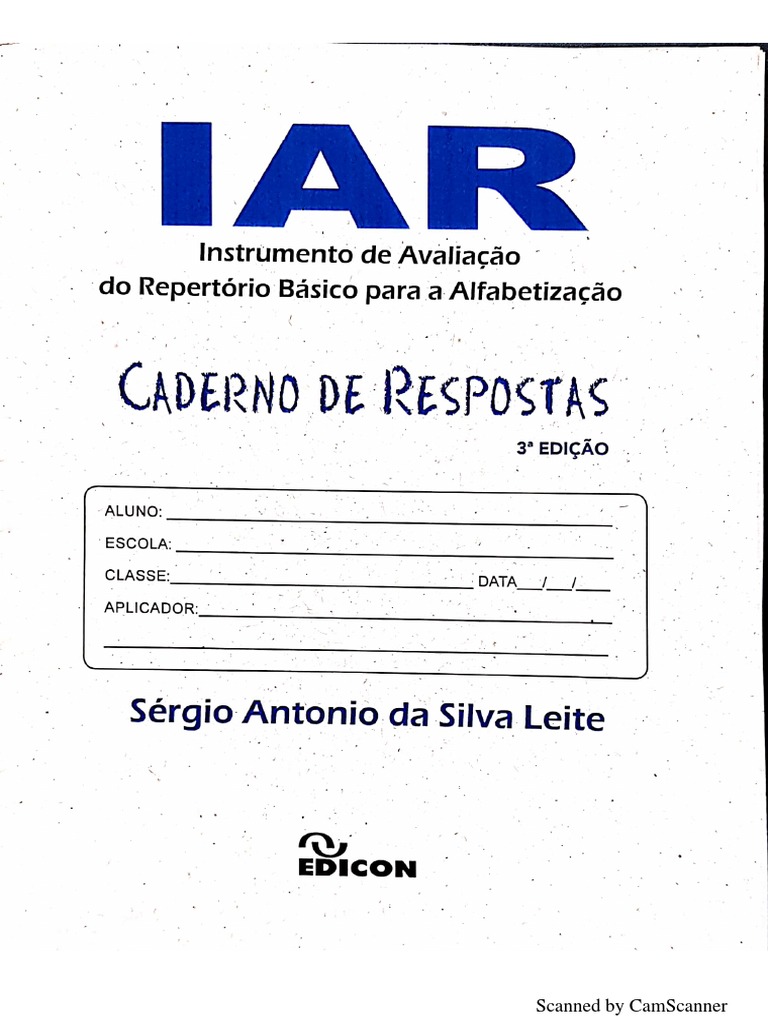 IAR Test and Answer Booklet PDF | PDF