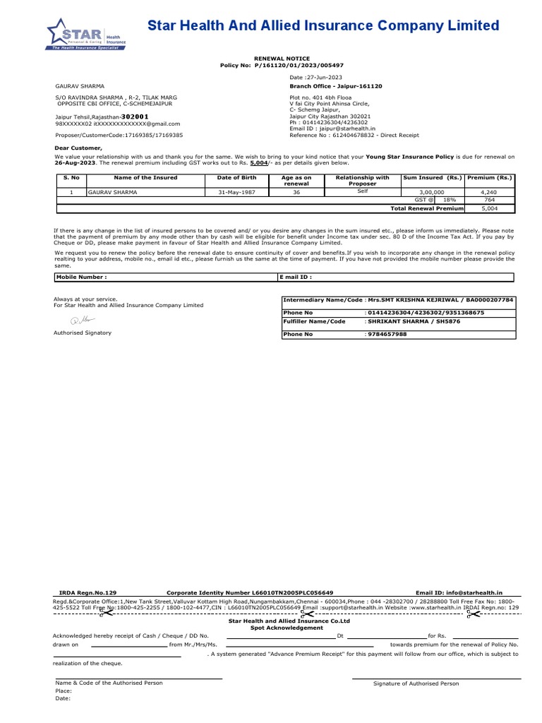 612404678832_Renewal_Notice | PDF | Insurance | Business