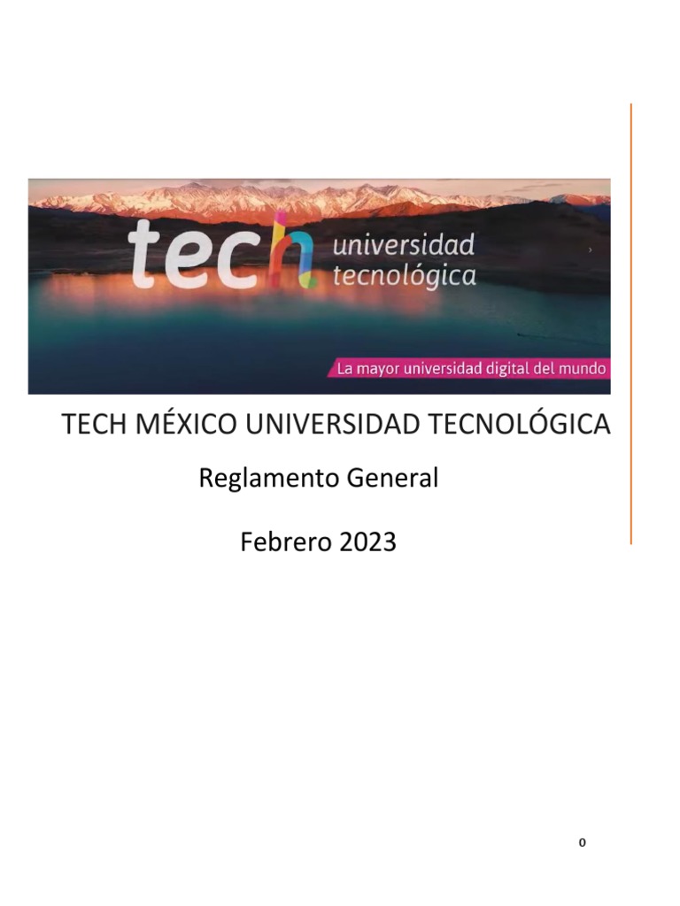Reglamento General Tech Mexico | PDF | Plan de estudios | Maestros