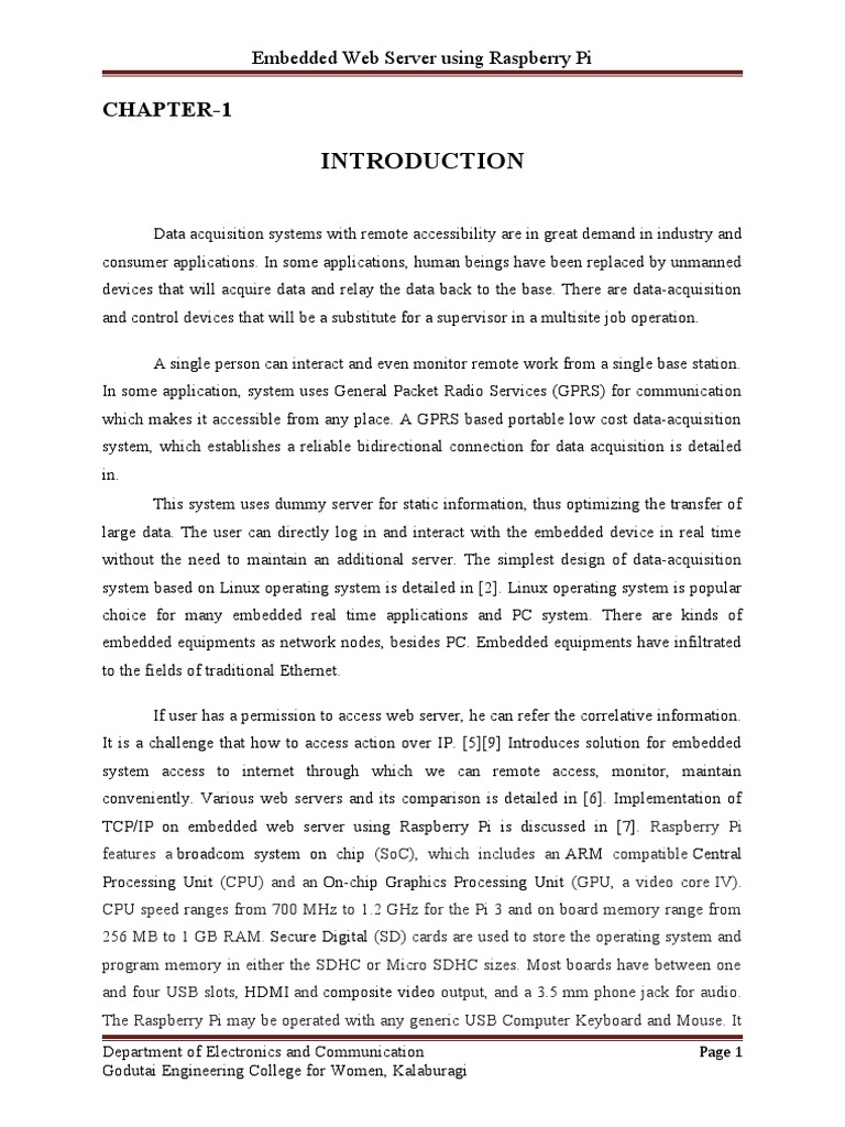 Remote Monitoring & Control of Industrial Parameters Using EWS | PDF ...