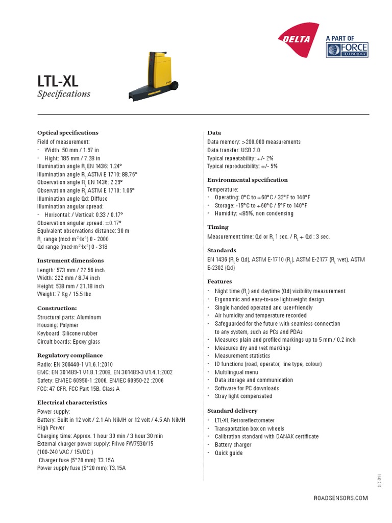 LTL-XL Specifications UK | PDF | Angle | Physical Sciences