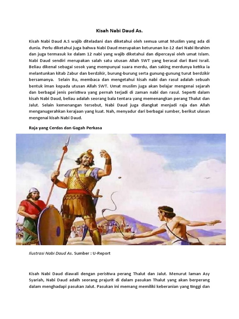 Kisah Nabi Daud: Raja dan Pejuang | PDF
