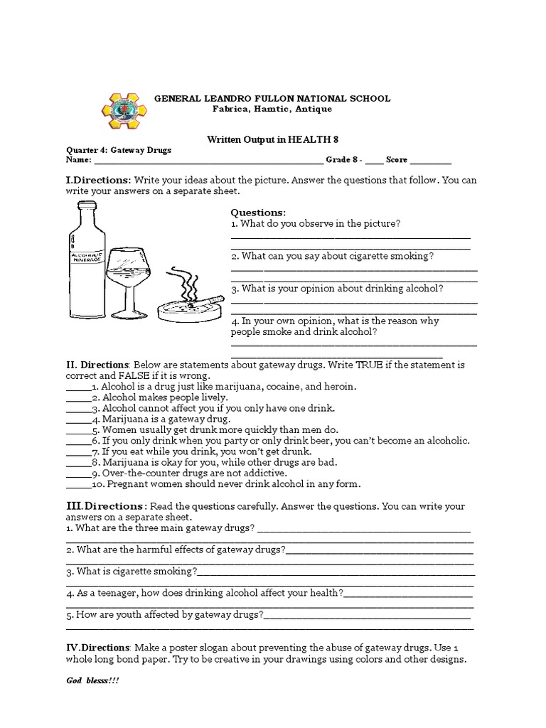 Worksheet in Healthq4 | PDF | Drugs | Social Aspects Of Psychoactive Drugs