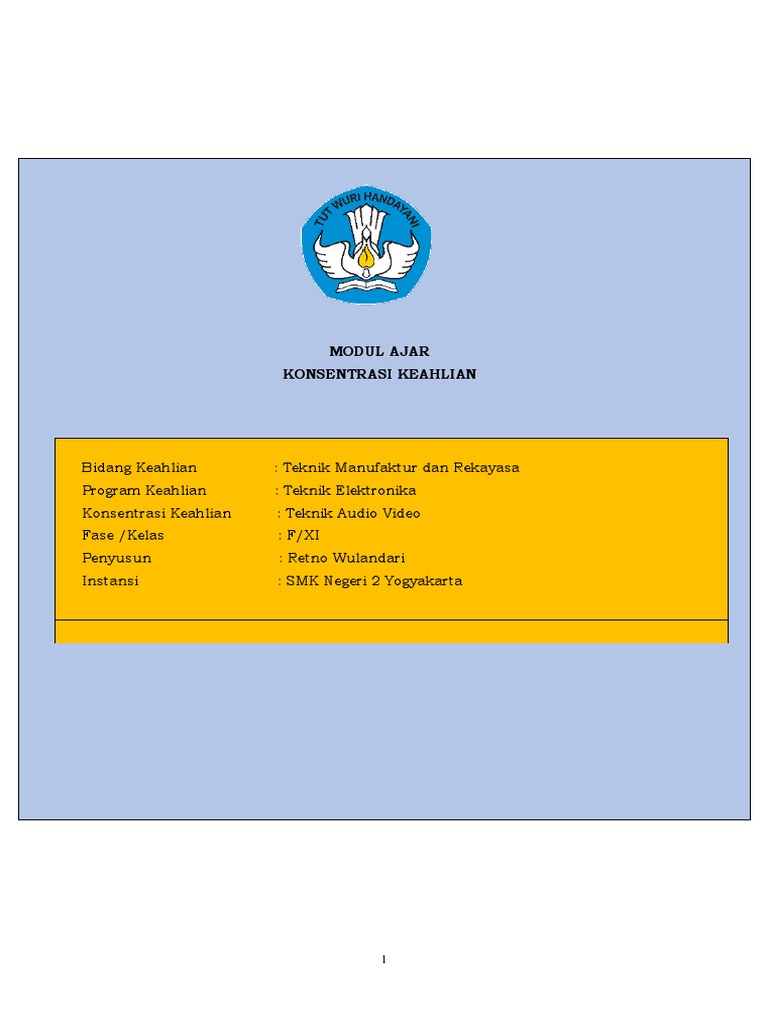 Modul Ajar Teknik Audio Video - Perencanaan Dan Instalasi Sistem Audio ...