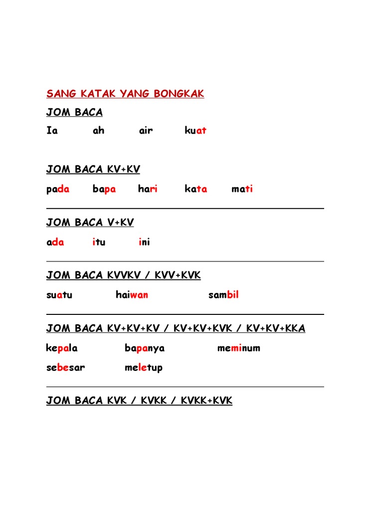 Program Bantu 3m Sang Katak Yang Bongkak | PDF